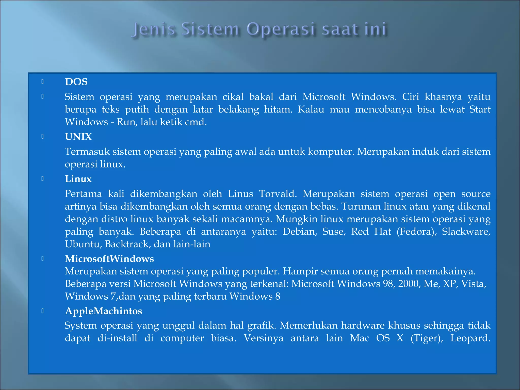 Materi sistem operasi | PPT