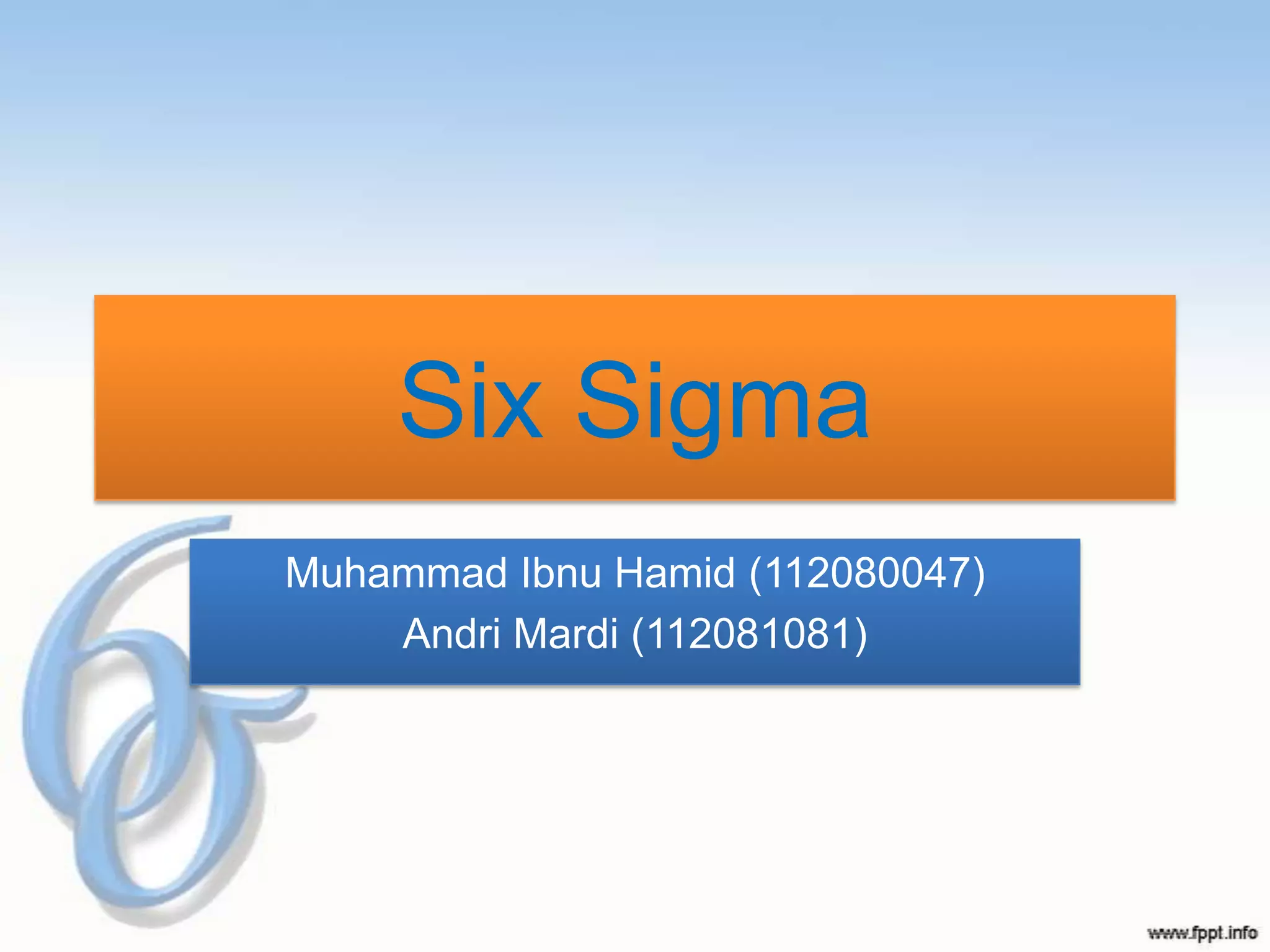 Materi six sigma | PPTX