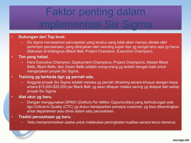 Materi six sigma | PPTX