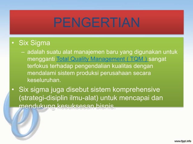 Materi six sigma | PPTX