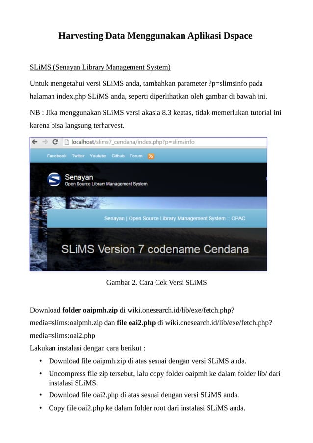Integrasi slims atau eprints dengan dspace | PDF