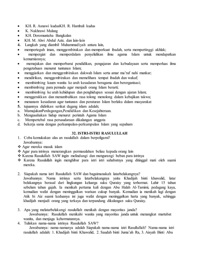 Materi soal dan jawaban mata kuliah sejarah peradaban islam | DOCX