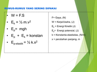 Materi, Soal dan Pembahasan Soal KERJA & ENERGI - Copy.ppt
