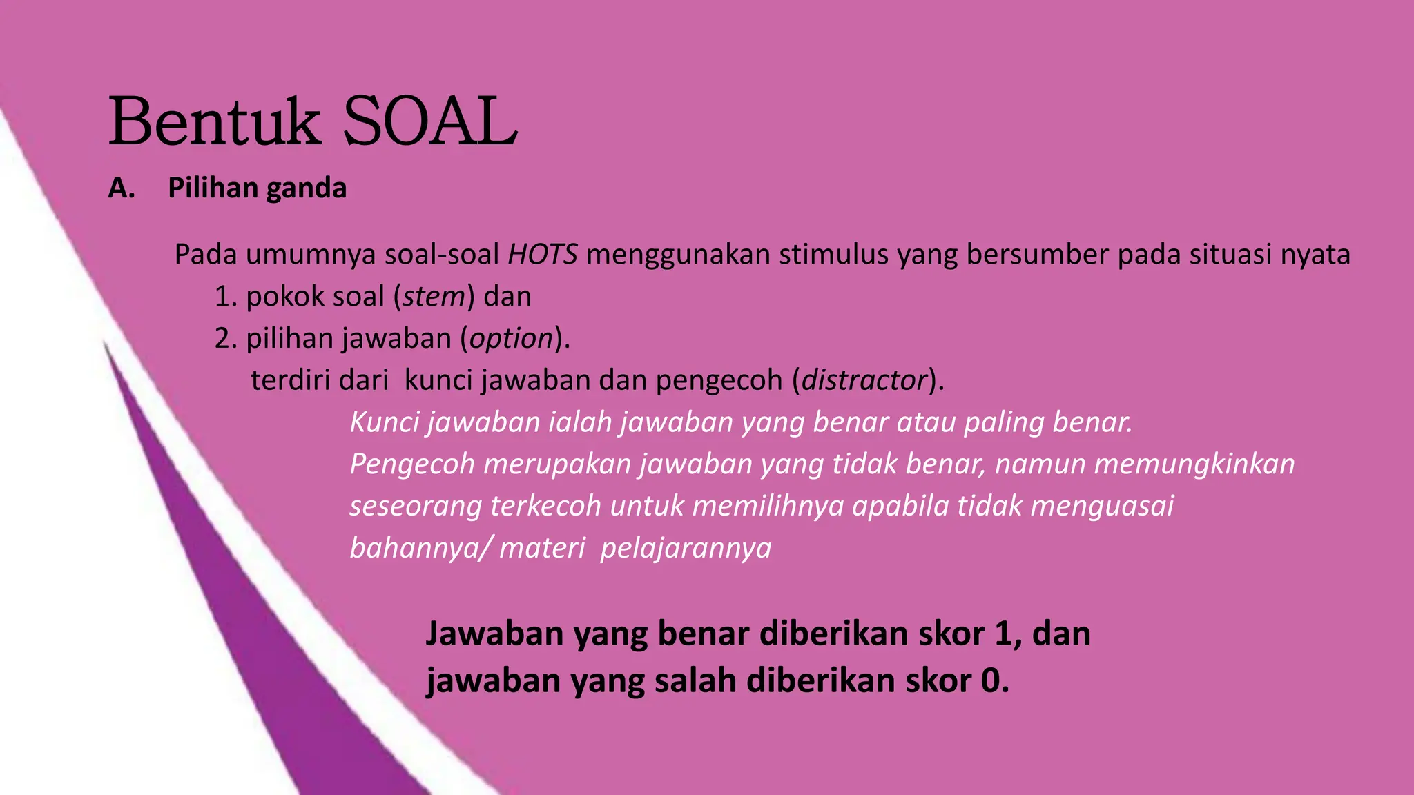 MATERI SOAL HOTS (Penyusunan Soal HOTS). | PDF