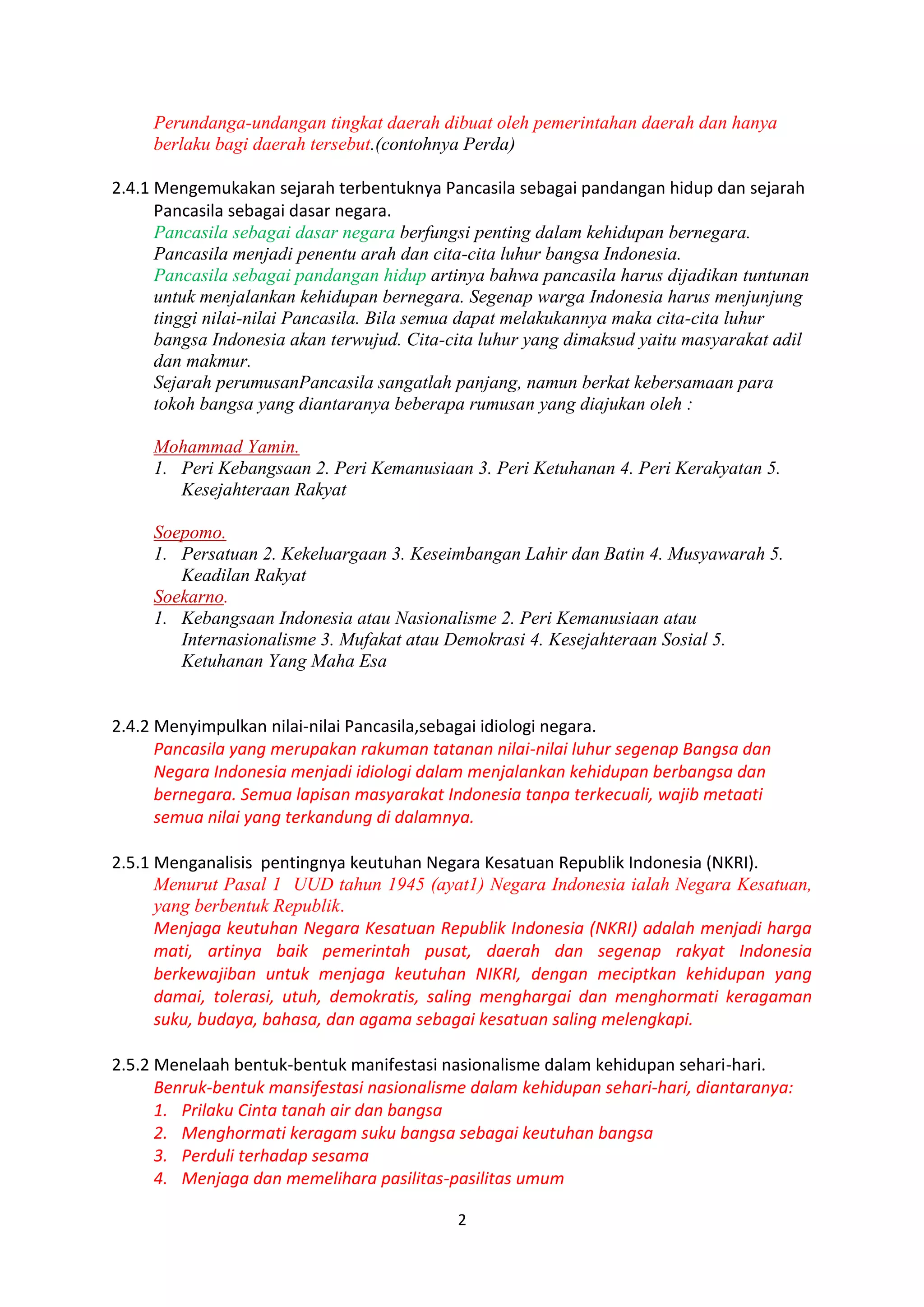 Materi soal pkn | PDF
