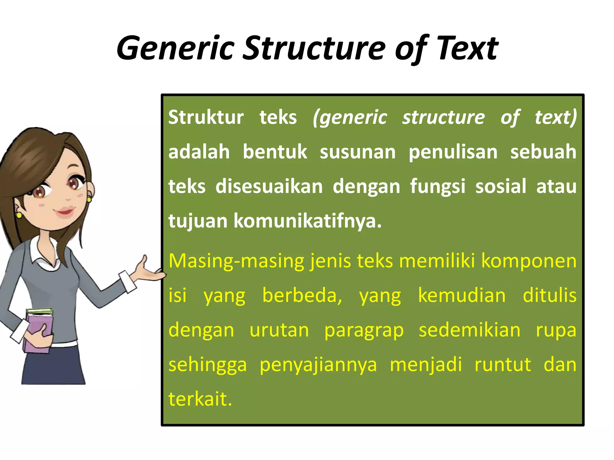 Materi social function, generic structure, and language | PPTX