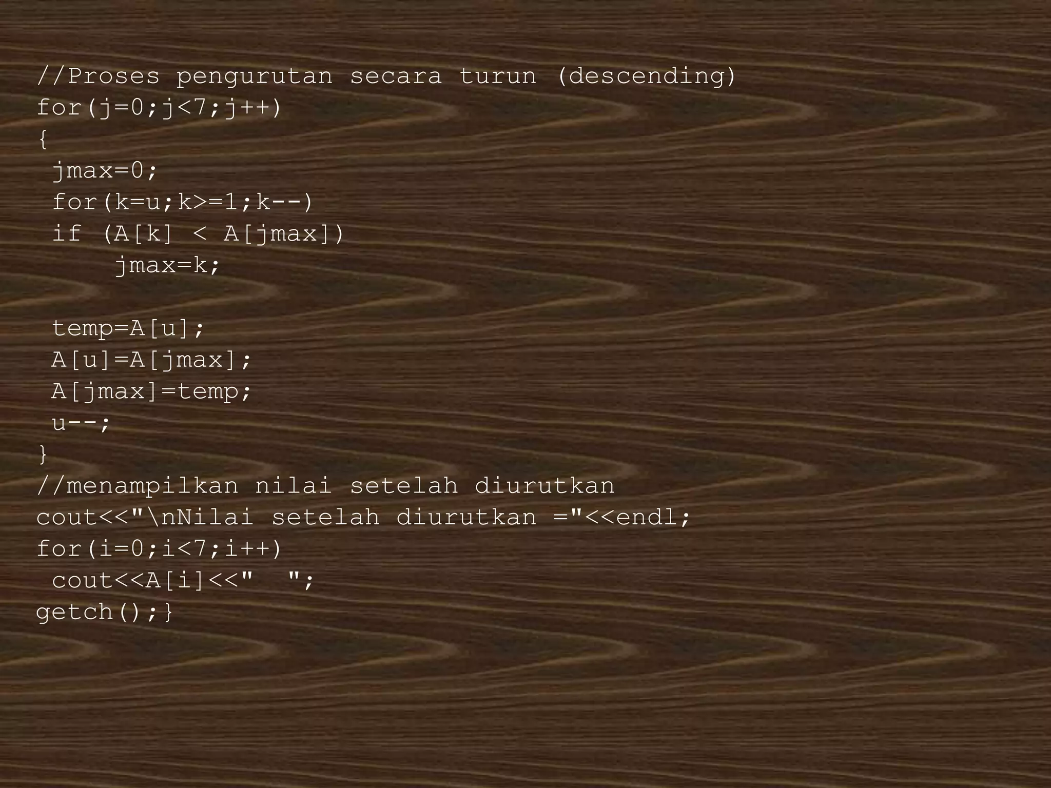 Materi sorting(pengurutan)-Dasar-Dasar Pemprograman | PPTX