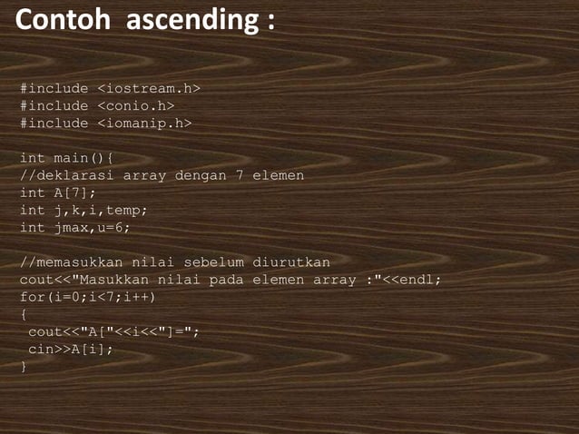 Materi sorting(pengurutan)-Dasar-Dasar Pemprograman | PPTX