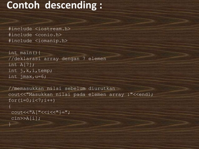 Materi sorting(pengurutan)-Dasar-Dasar Pemprograman | PPTX