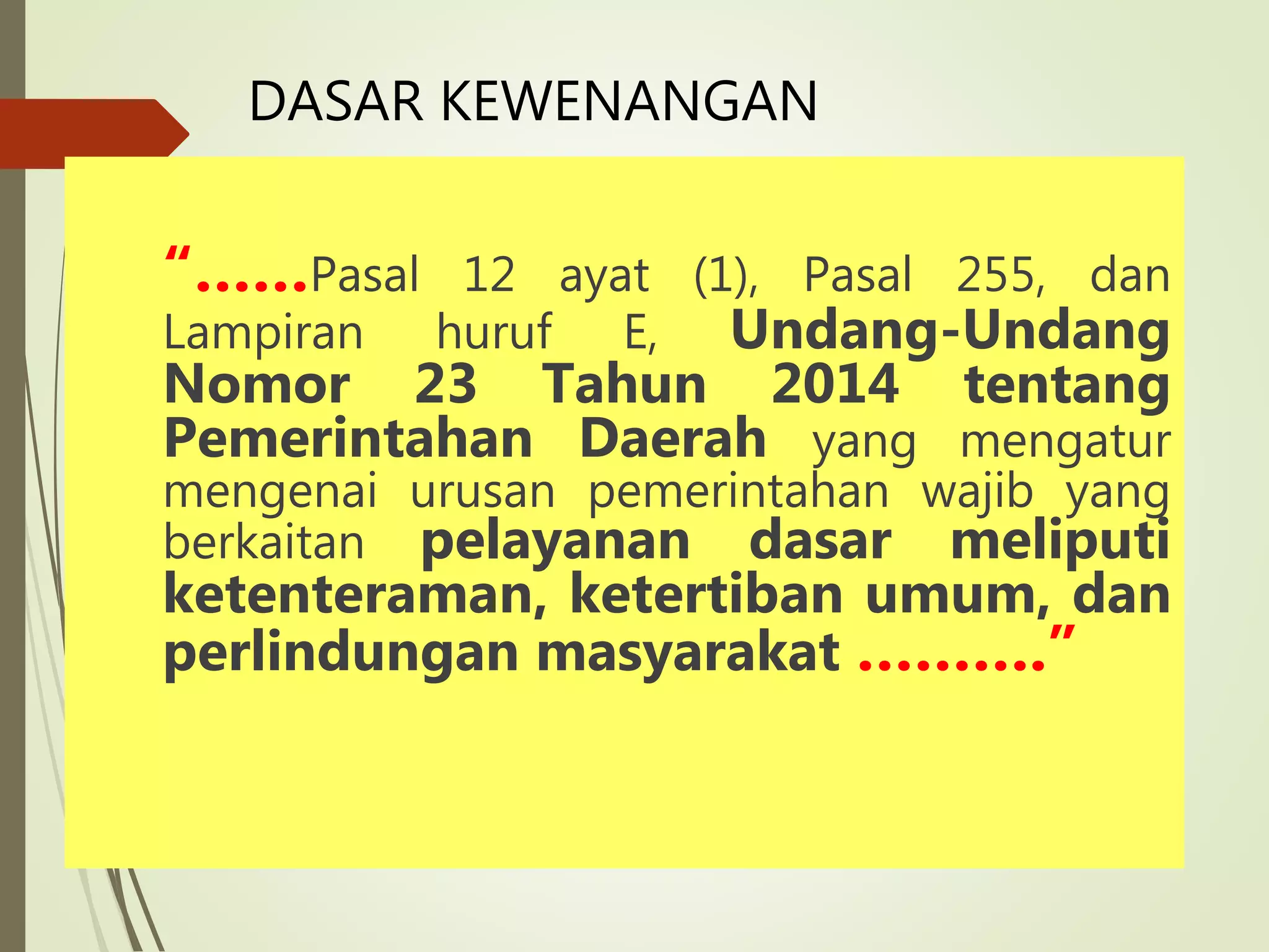 Perda Ketentraman dan Ketertiban | PPTX