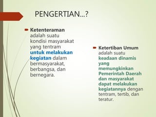 Perda Ketentraman dan Ketertiban | PPTX