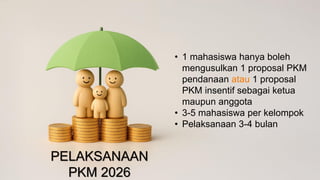 Sosialisasi Program Kreativitas Mahasiswa (PKM) 2026: Panduan, Tema ...