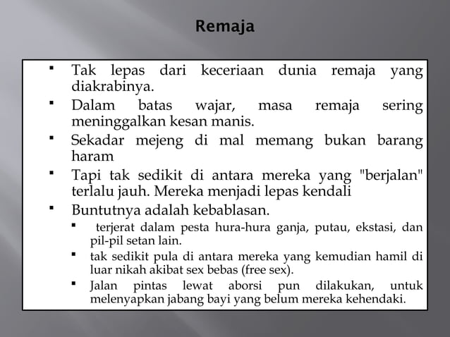 Materi SOSIALISASI Seks Bebas PADA REMAJA | PPTX