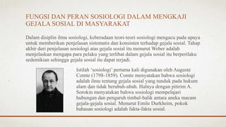 Materi Sosiologi Kelas X Bab 1. Fungsi dan Peran Sosiologi (Kurikulum ...