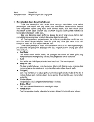 Materi spreadsheet x dikonversi | PDF