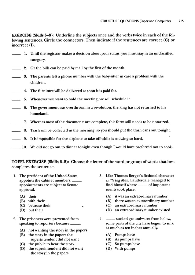Materi Structure & Written Expression TOEFL & Key Answer (Deborah_Phillips_Longman Complete ...