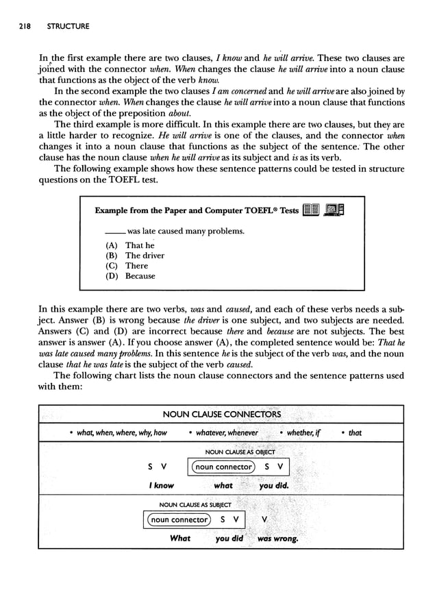 Materi Structure & Written Expression TOEFL & Key Answer (Deborah ...