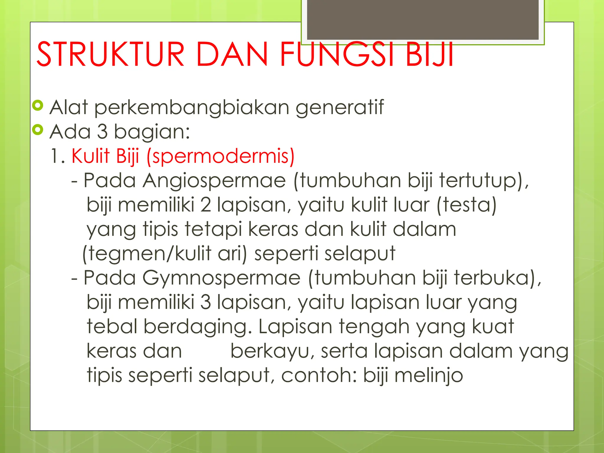 MATERI STRUKTUR DAN FUNGSI TUBUHAN.ppt.. | PPT