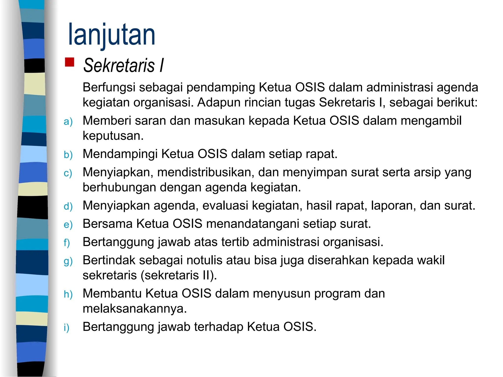 Pengenalan Susunan Struktur Osis di Sekolah.ppt