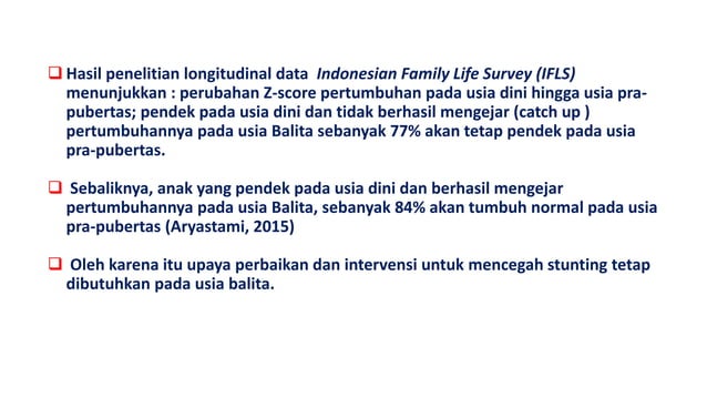 Materi tentang stunting anak anak dan cara mencegahnya | PPT