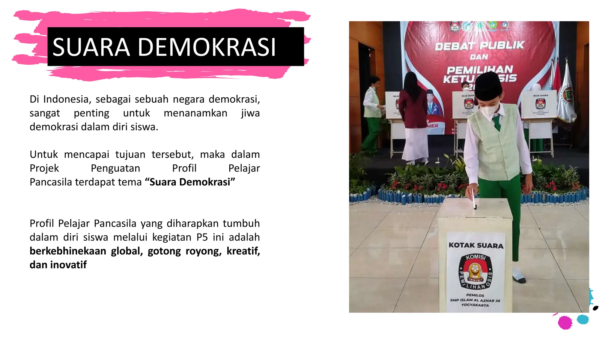 Pelaksanaan P5 dengan Materi Suara Demokrasi FIX.pptx