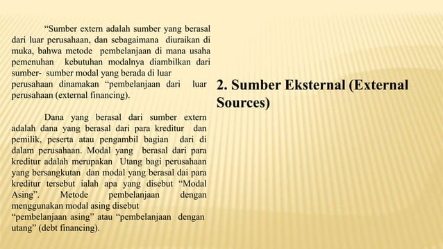 Materi sumber sumber penawaran modal - kelompok 4 | PPTX
