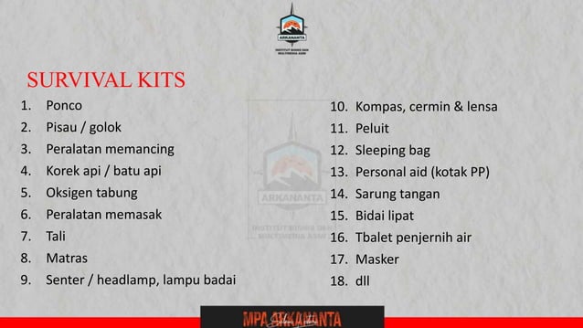 Materi Dasar - dasar teknik Survival.pptx