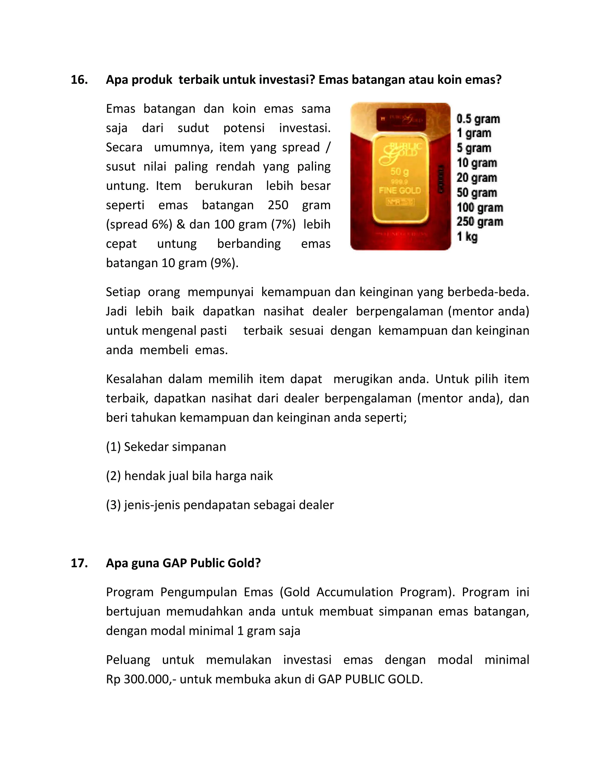 MATERI EDUKASI EMAS PUBLIC GOLD | PDF