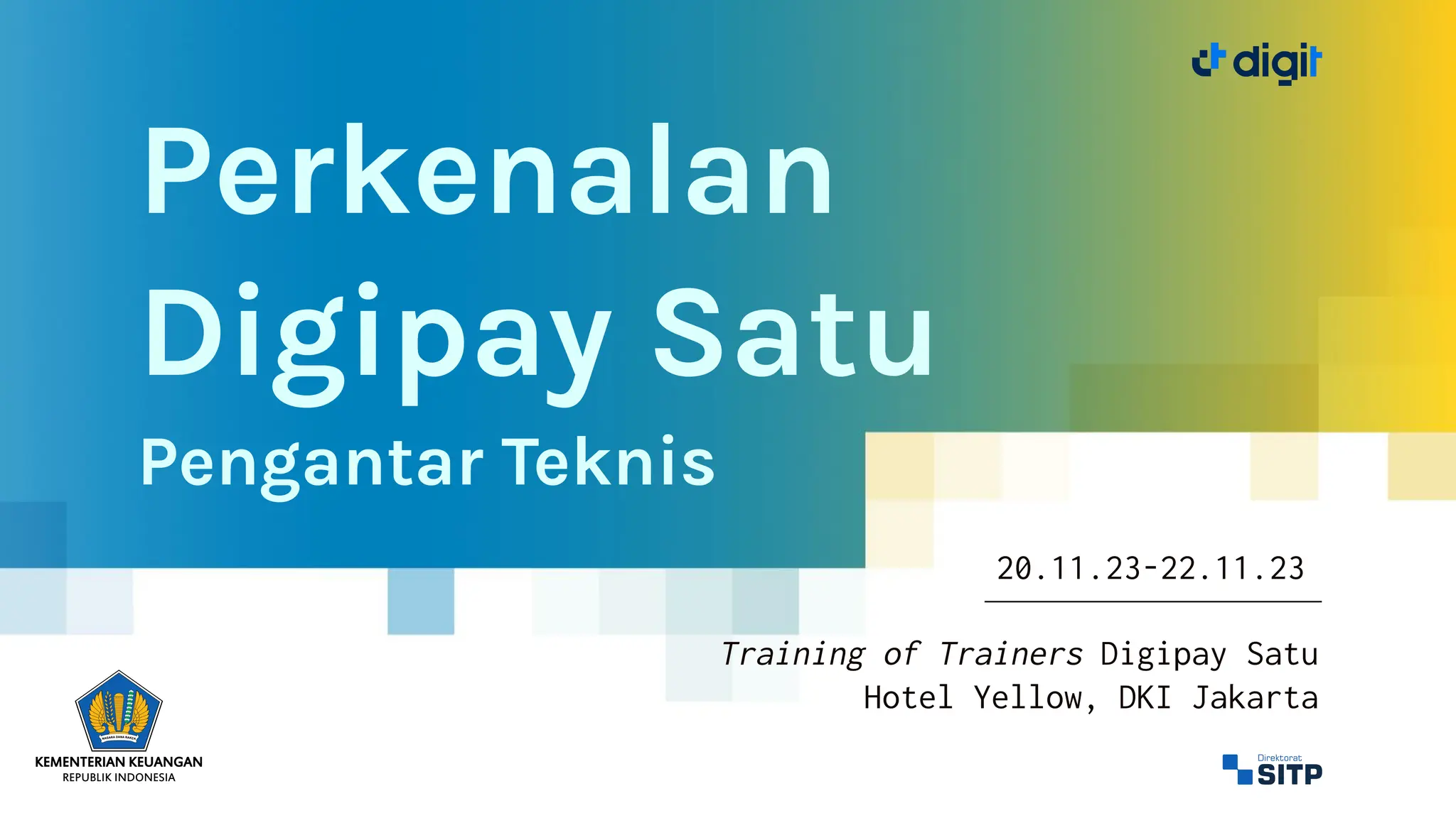 Materi Teknis Digipay Satu Dari Untuk Bahan Pembelajaran | PDF