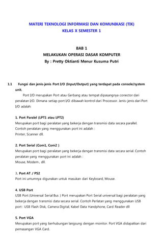 Materi teknologi informasi dan komunikasi | PDF