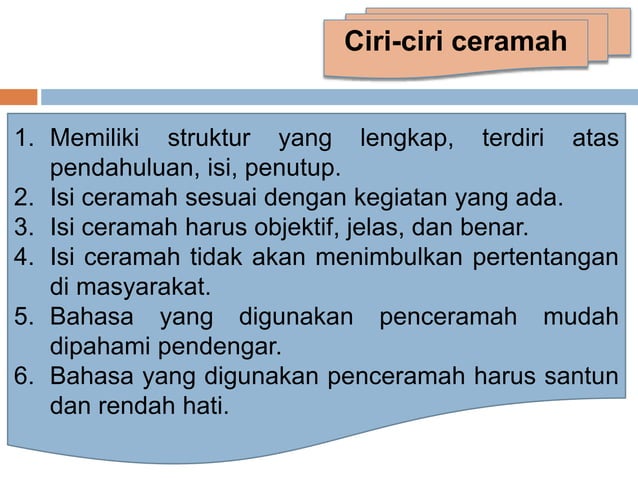 Materi teks ceramah | PPT