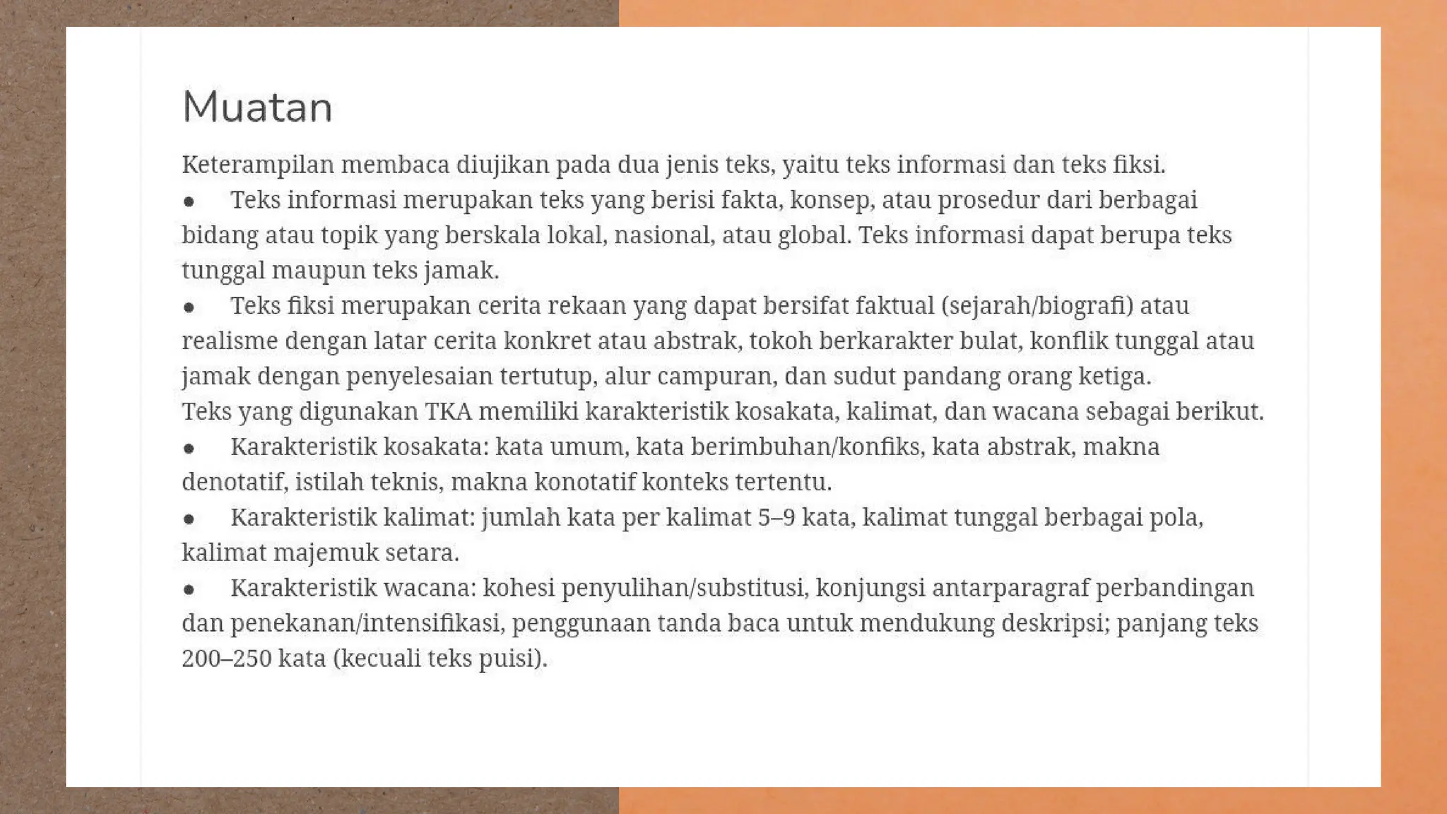 materi tekstual dan contoh soal TKA SMP Bahasa Indonesia | PPTX