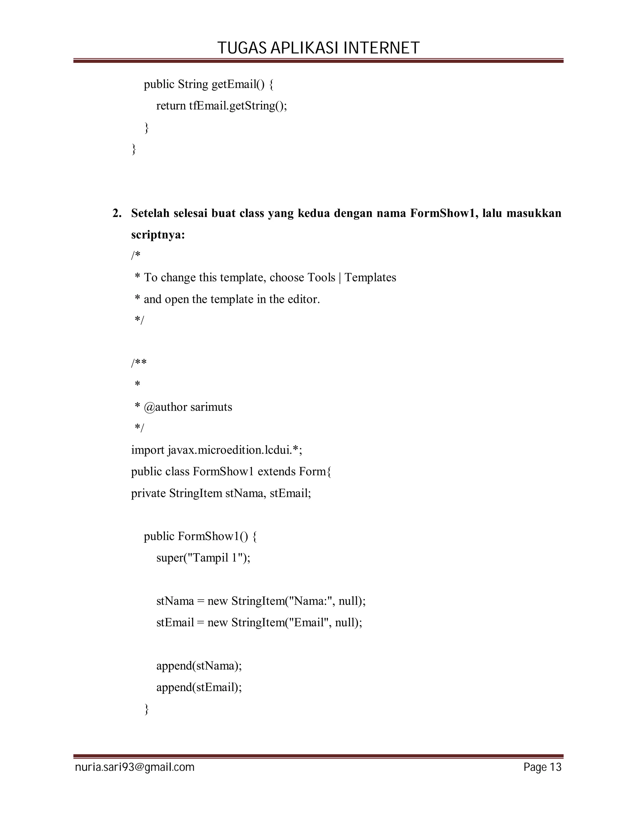 Materi tentang j2me | PDF