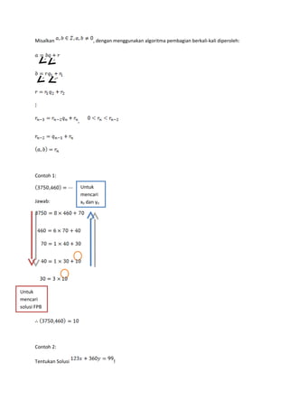 Materi teori bilangan | DOC