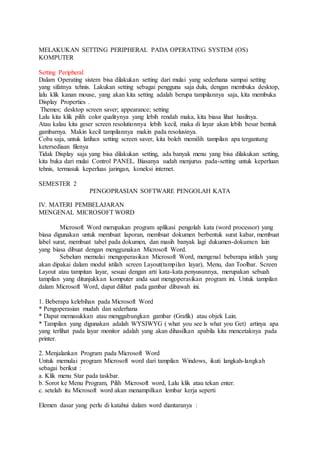 Materi tik kelas x semester 1 dan semester 2 bahan untuk rpp | PDF