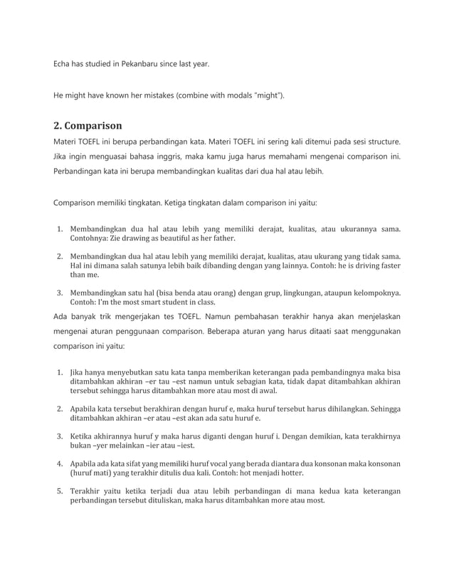 Materi Toefl dan Cara Mempelajari Grammar Toefl | PDF