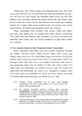 Ciri-ciri Teks Akademik | PDF