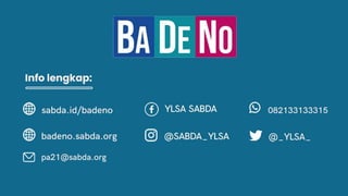 SABDA MLC: Training for Trainers BaDeNo | PPT