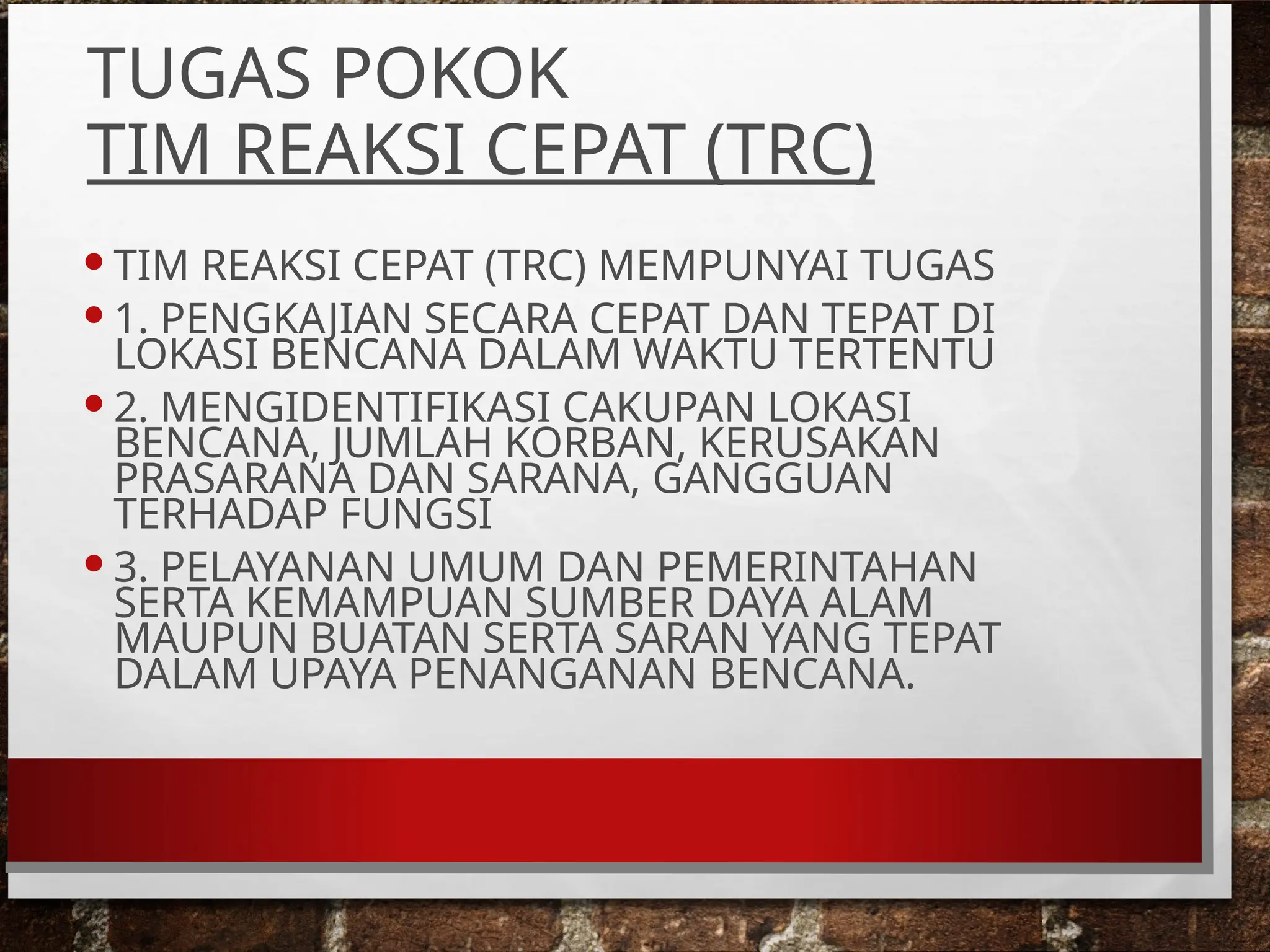MATERI Tim reaksi cepat penanggulangan bencana.ppt