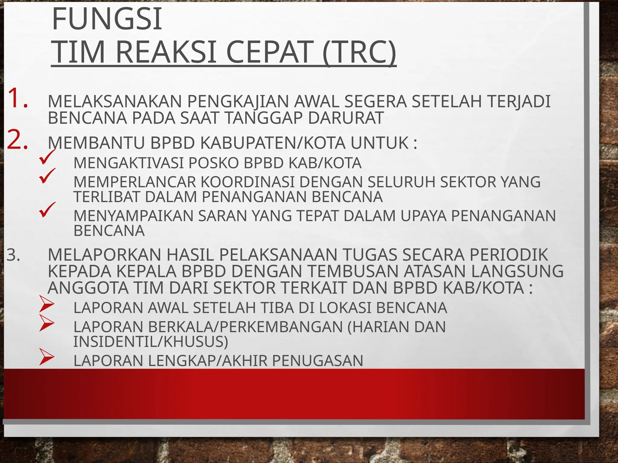 MATERI Tim reaksi cepat penanggulangan bencana.ppt