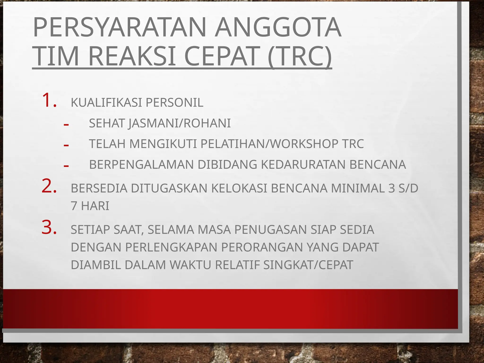 MATERI Tim reaksi cepat penanggulangan bencana.ppt