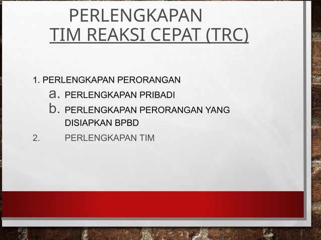 MATERI Tim reaksi cepat penanggulangan bencana.ppt