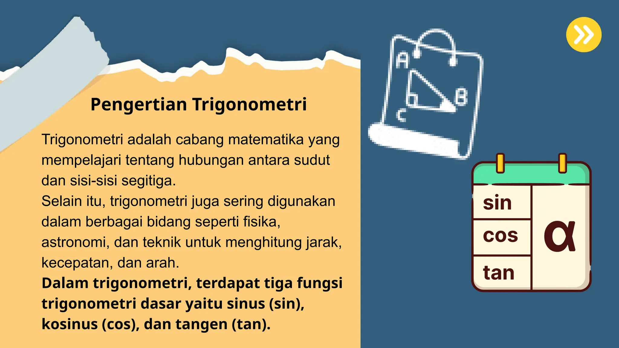 Materi Trigonometri pada segitiga siku-siku | PPTX