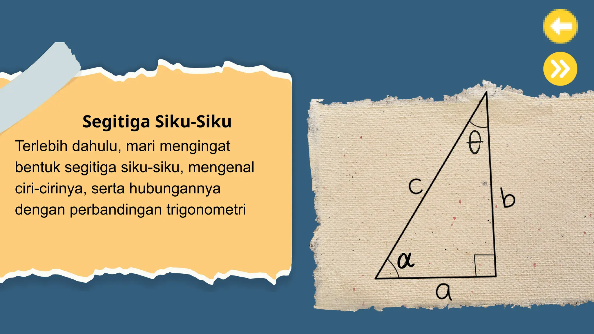 Materi Trigonometri pada segitiga siku-siku | PPTX