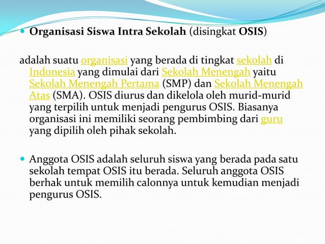 Materi tugas dan peran osis | PPTX