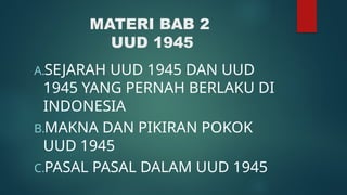MATERI TWK TENTANG UUD 1945.penerimaan bintara polri | PPTX