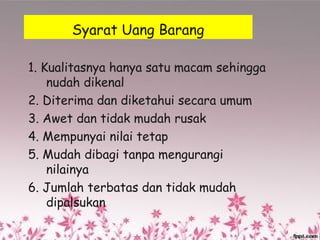 Materi uang dan lembaga keuangan PPT | PPT