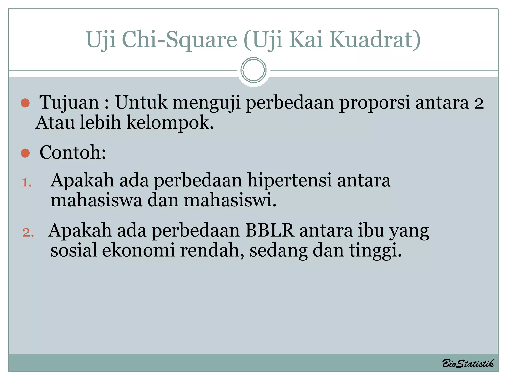 uji chi square secara manual dan spss | PPT