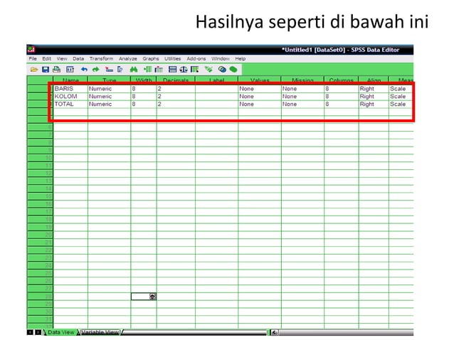 uji chi square secara manual dan spss | PPT