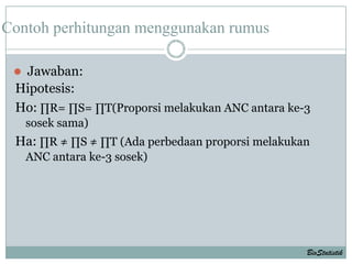 uji chi square secara manual dan spss | PPT